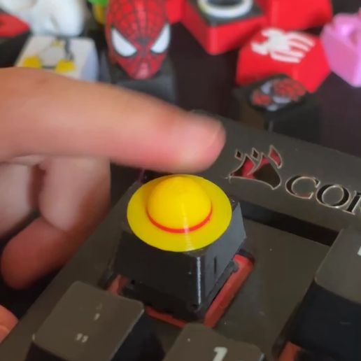 🎩 Luffy Straw Hat Keycap - Inspirado en One Piece - Archivo STL para ...