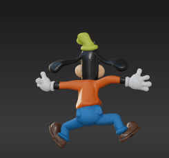 📁 Dynamic Goofy STL File – Mid-Fall Cartoon Pose with Hat Flying Off ...