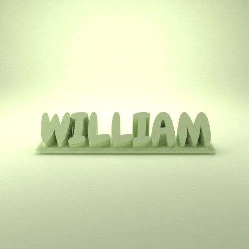 STL file William 3D Nametag - 5 Fonts 📛 ・3D printable design to ...