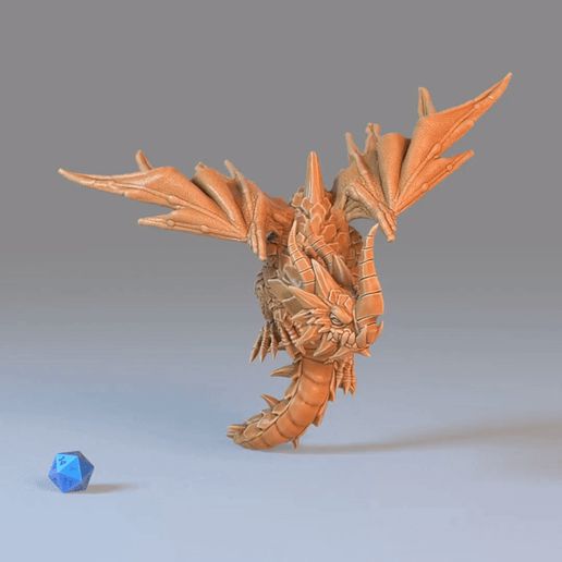 📯 Young Horn Dragon Flying ‧ DnD Miniature ‧ Tabletop Miniatures ...