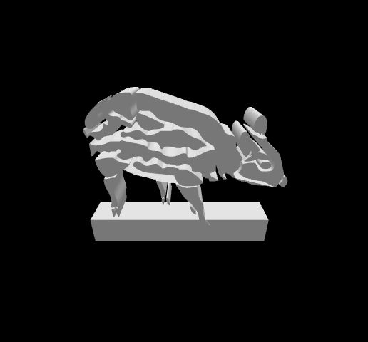 🐗 Abstract Geometric Wild Boar Sculpture・ STL File for 3D printing・Cults