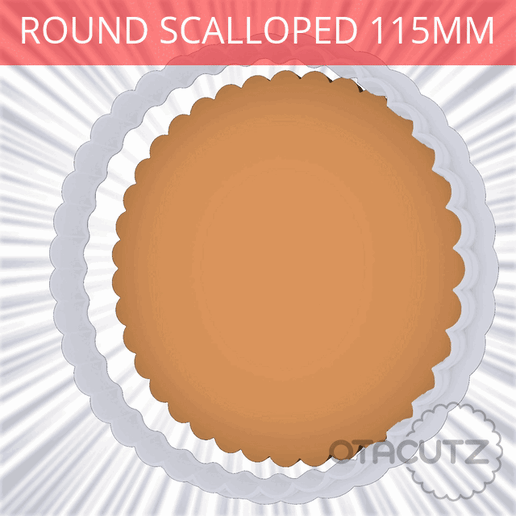 STL file Round Scalloped Cookie Cutter 115mm 🍪 ・3D printing idea to ...