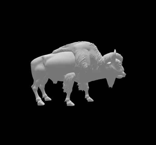 STL file Stylized Bison 🦬 ・Model to download and 3D print・Cults