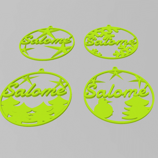 🎄 DECORACIÓN NAVIDEÑA NOMBRE Salomé・Archivo STL para ・Cults