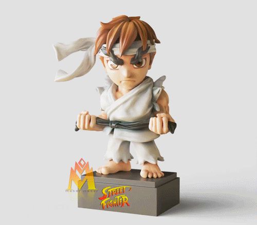 🦸 Ryu chibi Fanart-リュウ-street fighter-standing pose- game mascot ...