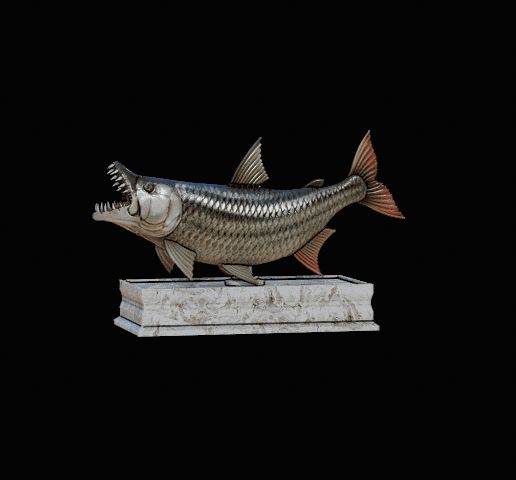 🐠 fish tigerfish / Hydrocynus goliath in motion statue with storage ...