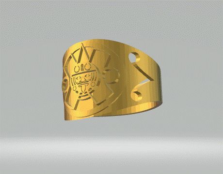 💍 Aztec ring・Free STL File for ・Cults