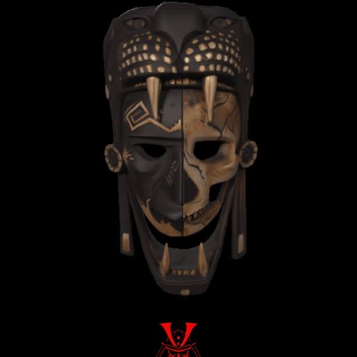 👾 Aztec Mask of the Jaguar Warrior (Ocēlōtl Cuāuhtli) - Mesoamerican ...