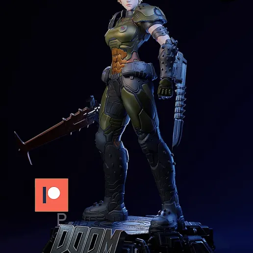 ♀️ Doom (Female) CHARACTER BY ESM・ 3D File for 3D printing・Cults