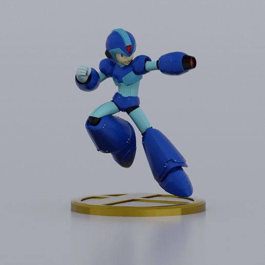👨 Mega Man X Trophy from Super Smash Bros! Stunning 3D-Printed・ STL ...