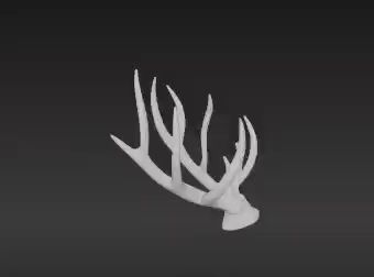 🦌 Large Branching Antler Replica | Textured Wildlife Decor for 3D ...