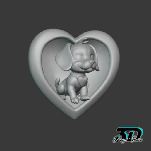 STL file puppy heart puppy heart 💜 ・3D printer design to download・Cults