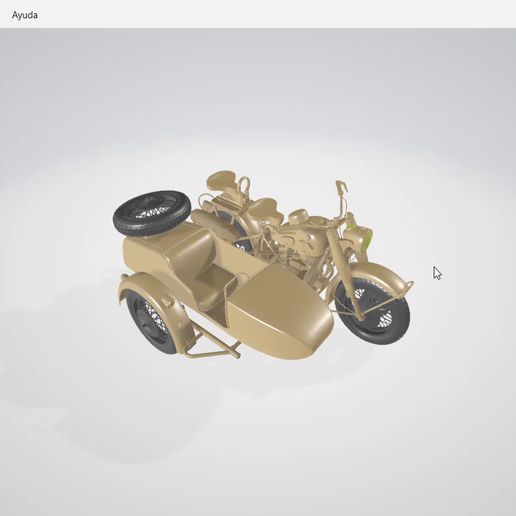 🏍️ Motorcycle with sidcar・ OBJ File for 3D printing・Cults