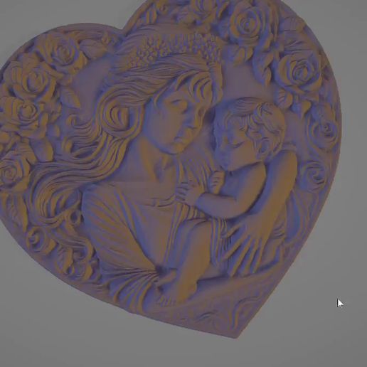 🎨 2D Art heart・ STL File for CNC machining - Laser cutting・Cults