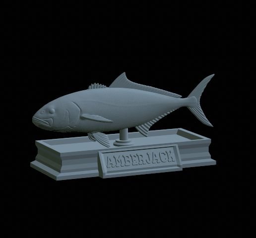 STL file fish greater amberjack / Seriola dumerili statue detailed ...