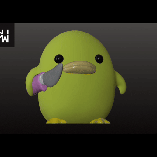 🐉 Patito con cuchillo hucha・ STL File for 3D printing・Cults