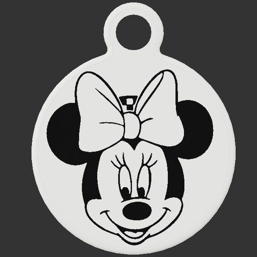 🐁 Porte-clés Minnie Mouse・Fichier STL pour Impression 3D・Cults