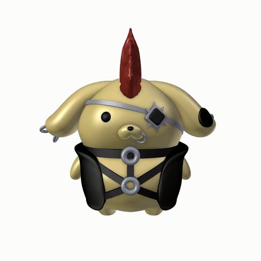 OBJ file Pompompurin punk metal, funko pop!, san rio, hello kitty 👋 ・3D ...