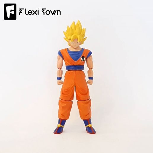 🐉 Flexi Super Saiyan Goku, Dragon Ball Z Collection, Articulated fidget ...