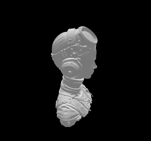 👤 Steampunk Aviator Portrait Bust・ STL File for 3D printing・Cults