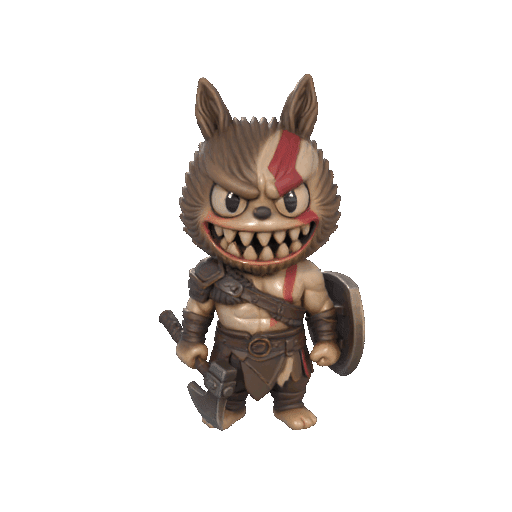 🦸 The Monsters Labubu - Kratos (God of War)・ STL File for 3D printing・Cults