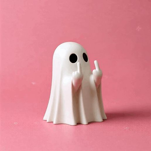 👻 Middle Finger Ghost. Halloween STL, Rude Ghost, Flip Off Ghost ...