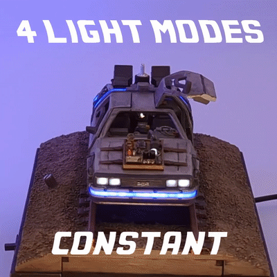 🚗 BTTF3 DeLorean Time Machine with LEDs・ STL File for ・Cults