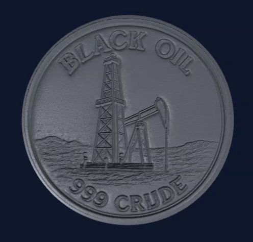 🛢️ BLACK OIL COIN TOKEN WALL ART・ STL File for 3D printing・Cults