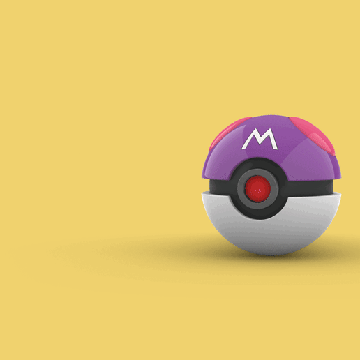 🐉 Pokeball Master Ball・ STL File for 3D printing・Cults