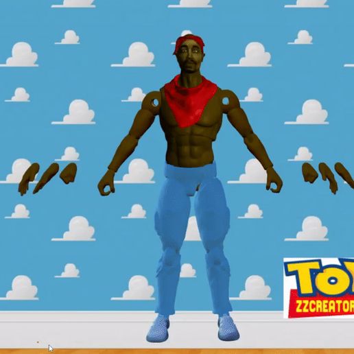 OBJ file tupac figure 🎨 ・Model to download and 3D print・Cults