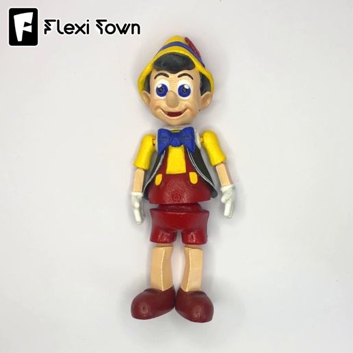 👌 Flexi Pinocchio, Articulated fidget figure, 3mf included・ STL File ...
