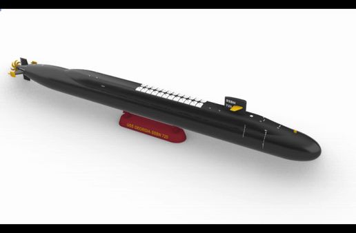 🇬🇪 SUBMARINE USS GEORGIA SSBN 729 - 1/350 High Quality・ STL File for 3D ...