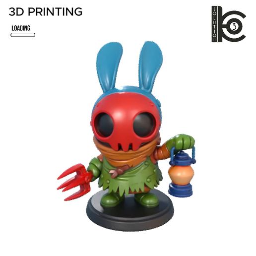 🏮 Lantern Bunny Fiend - Cute but Creepy・ STL File for 3D printing・Cults