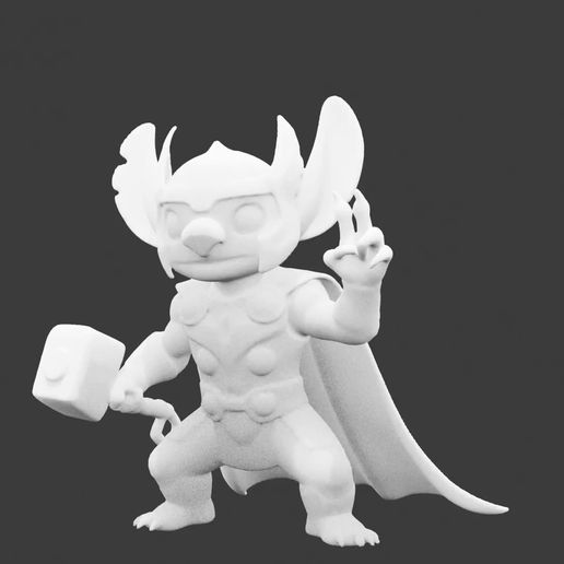 👾 Stitch THOR・Archivo STL para Impresión 3D・Cults