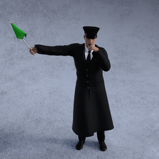 Archivo 3MF gratis Conductor con bandera 🌆 ・Objeto imprimible en 3D ...