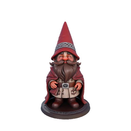 🧚 3227 Fairy Tale Gnome - Color Full-Body Figurine on Base, magic ...