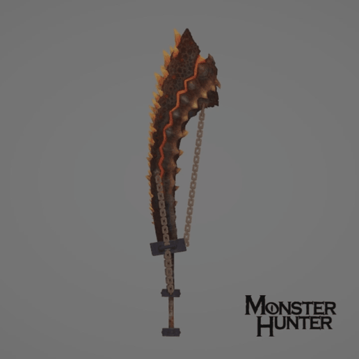 👹 MONSTER HUNTER WORLD SAVAGE DEVILJHO LONG SWORD・ STL File for 3D ...