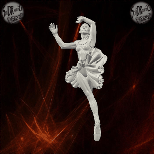 🩰 Graceful Ballet Dancer Sculpture – SoliDRawinGs SG985・ STL File for ...