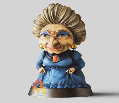 🗿 Yubaba -Spirited Away-湯婆婆-studio Ghibli-FANART FIGURINE・ STL File for ...