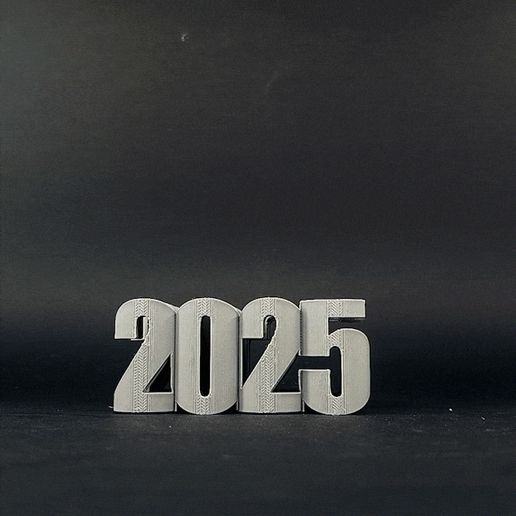 🎄 Texto Flip: 2025 - 2026・Arquivo STL Grátis para Impressão 3D・Cults