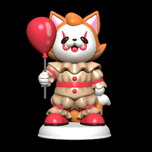 🐱 Pennywise cat (chibi version)・ STL File for 3D printing・Cults
