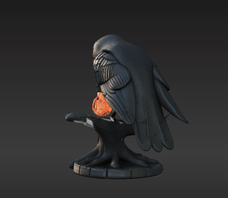 🐦 Gothic Six-Eyed Crow Lamp - Dark Fantasy Bird Decor・ STL File for 3D ...