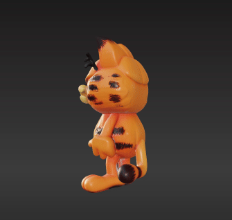 👽 Grumpy Garfield en estilo Low-Poly - Easy Print Cartoon STL・Archivo ...
