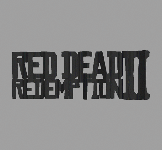 😵 RED DEAD REDEMPTION 2 FLIP TEXT・ STL File for 3D printing・Cults