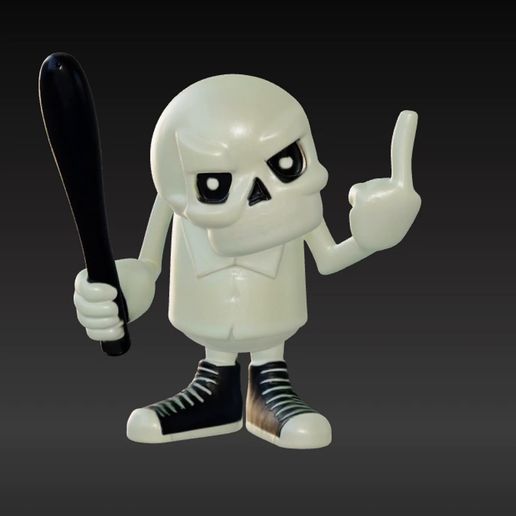 3D file Skeleton Middle Finger 💀 ・Model to download and 3D print・Cults