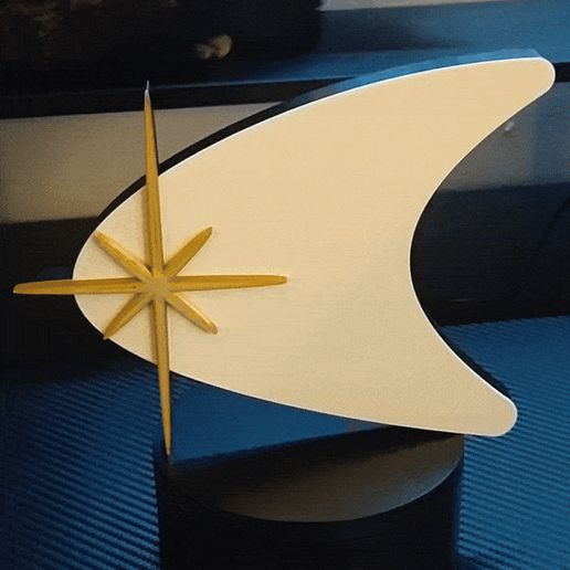 🪃 Atomic Era Boomerang Starburst Wall Decor・ STL File for 3D printing・Cults