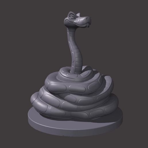 📚 KAA - THE JUNGLE BOOK - 3D figure Infinity/Disney style (100 mm)・ STL ...