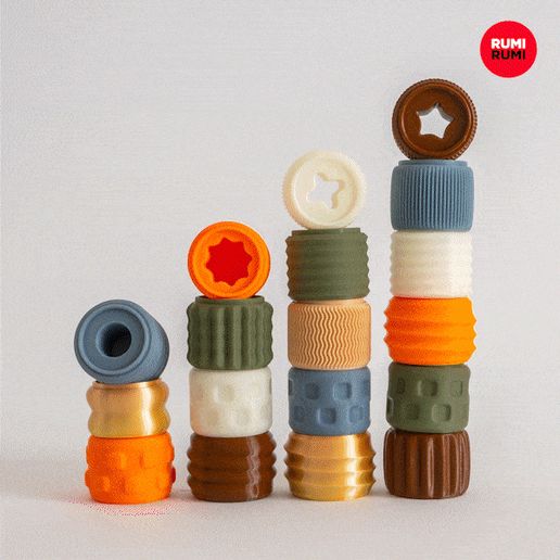 👌 Fidget Sensory Toy Blocks Set・ 3D File for 3D printing・Cults