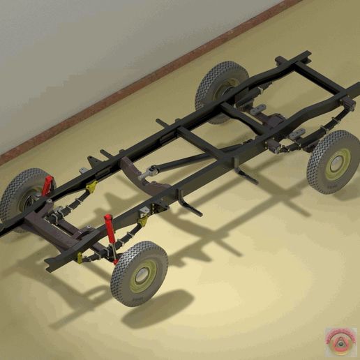 🚙 FORD PICKUP F1 - CHASSIS・ STL File for 3D printing・Cults