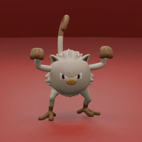 🐉 Pokemon No. 056 Mankey・ STL File for 3D printing・Cults